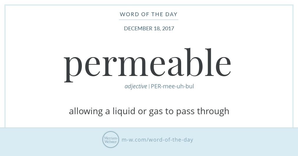 Word of the Day: Permeable | Merriam-Webster
