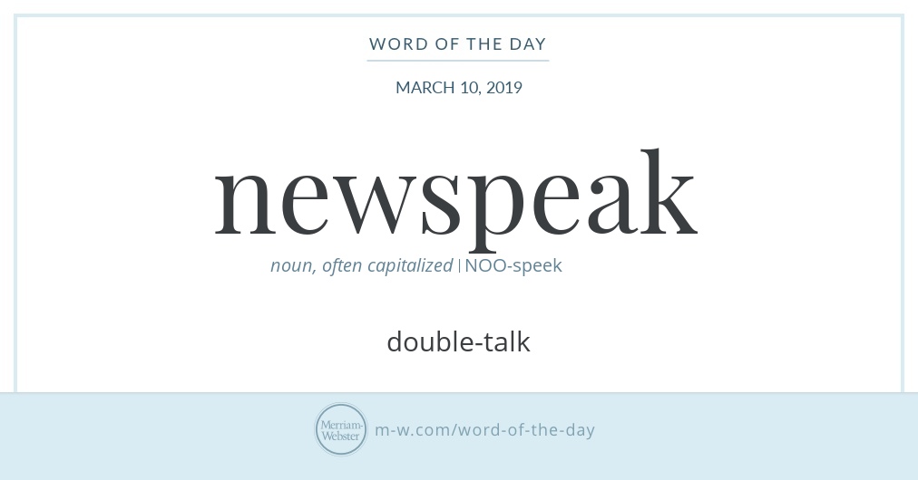 Word of the Day: Newspeak | Merriam-Webster