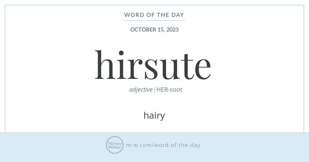 Word of the Day: Hirsute | Merriam-Webster