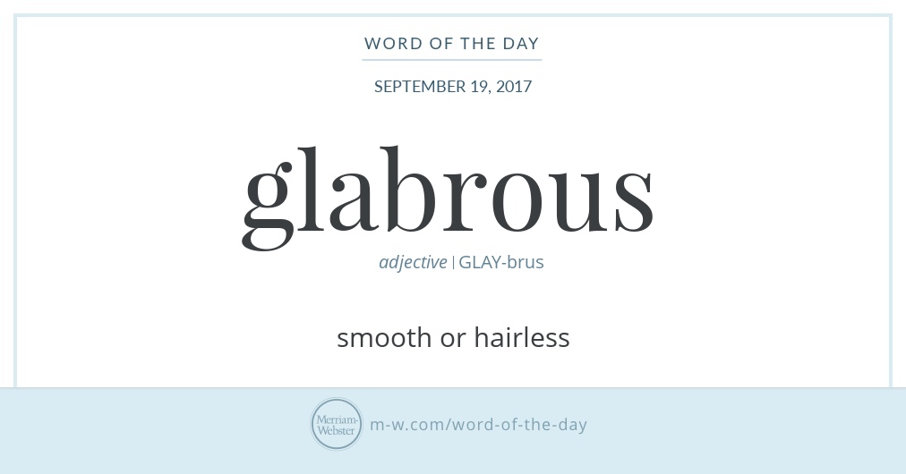Word of the Day: Glabrous | Merriam-Webster