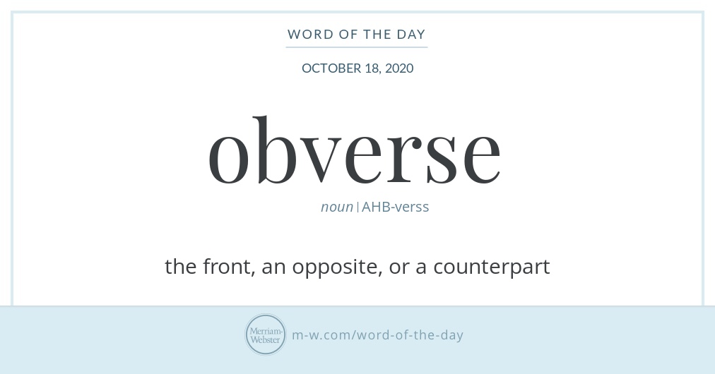 Word of the Day: Obverse | Merriam-Webster