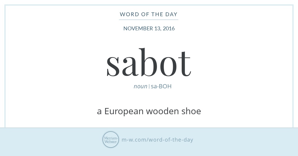 Word of the Day: Sabot | Merriam-Webster