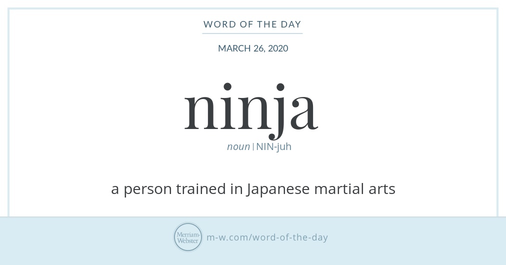 Word of the Day: Ninja | Merriam-Webster