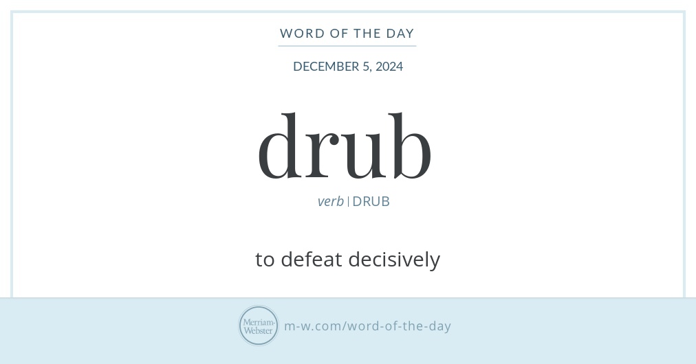 Word of the Day: Drub | Merriam-Webster