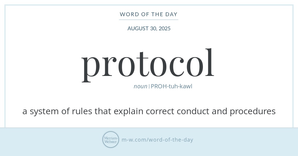 Word of the Day: Protocol | Merriam-Webster