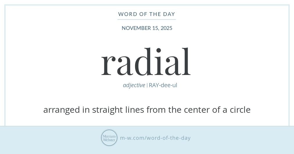 Word of the Day: Radial | Merriam-Webster