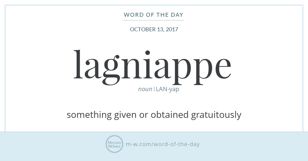 Word of the Day: Lagniappe | Merriam-Webster