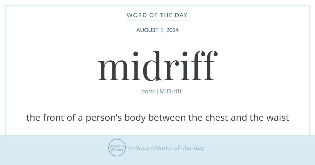 Word of the Day: Midriff | Merriam-Webster